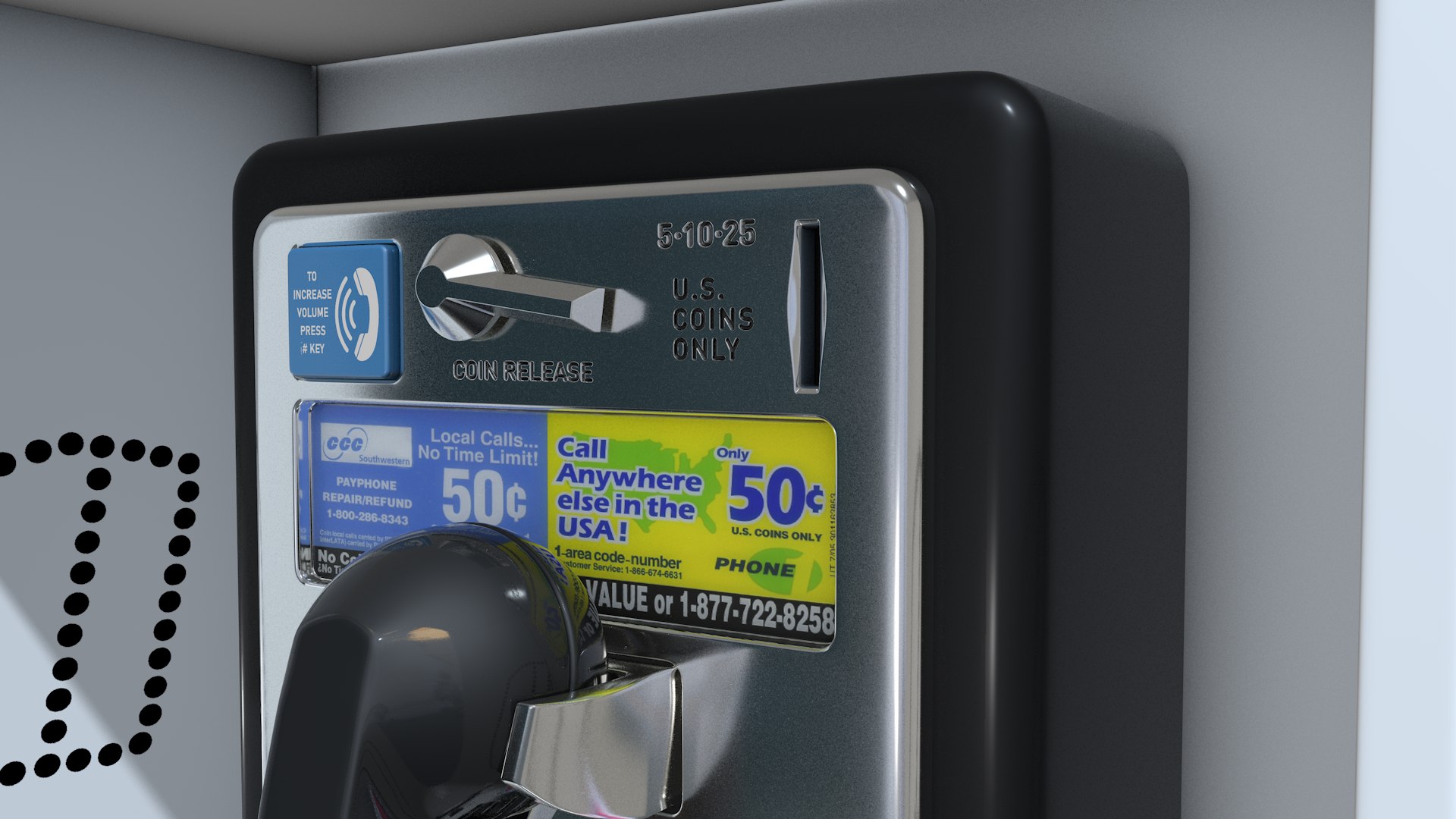 Pay Phone Booth 3D model - TurboSquid 2029101