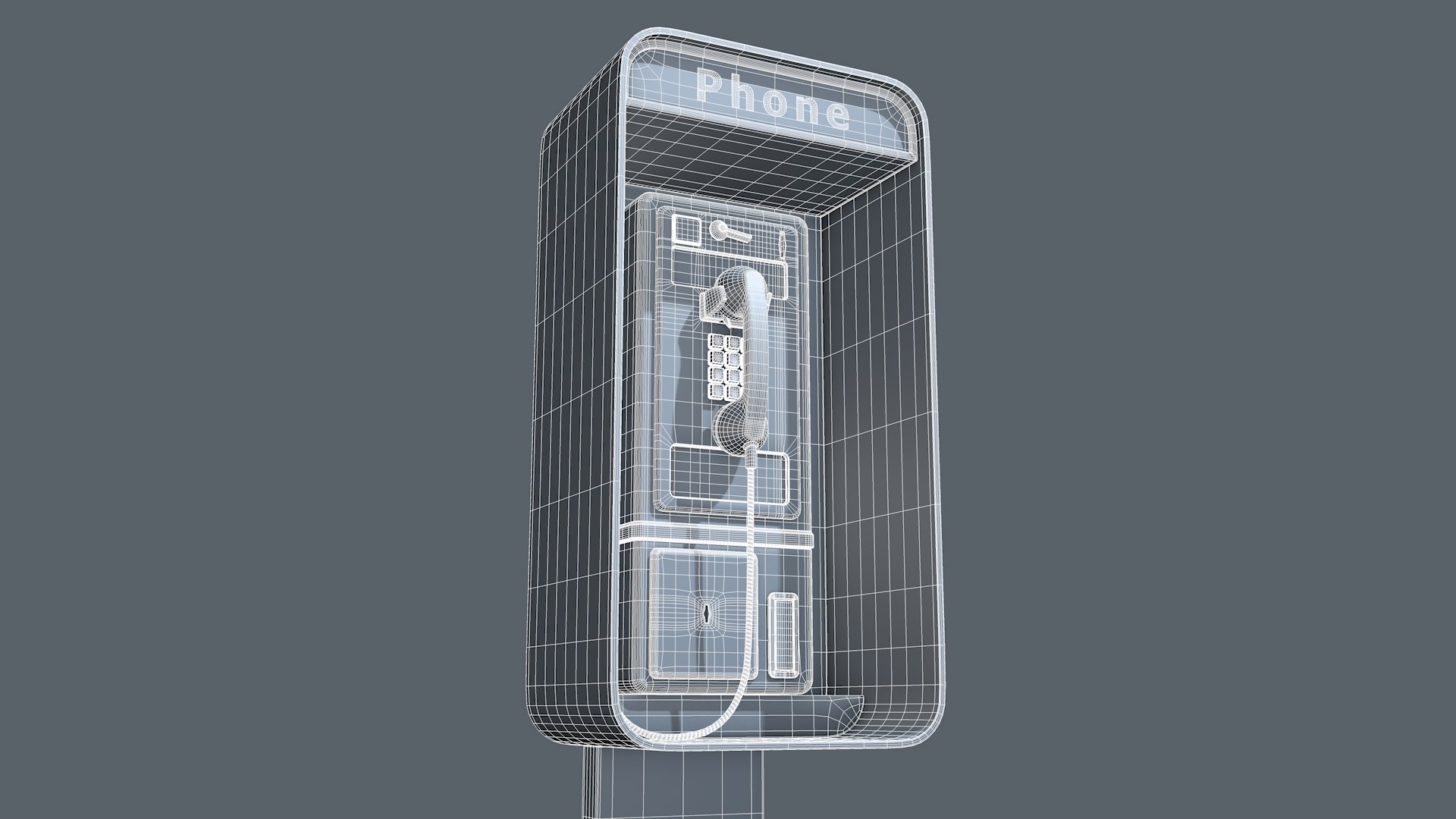 Pay Phone Booth 3D model - TurboSquid 2029101
