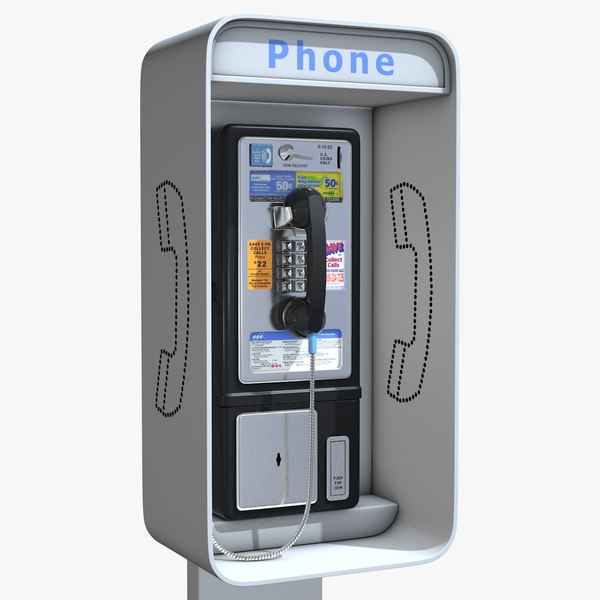Pay Phone Booth 3D model - TurboSquid 2029101