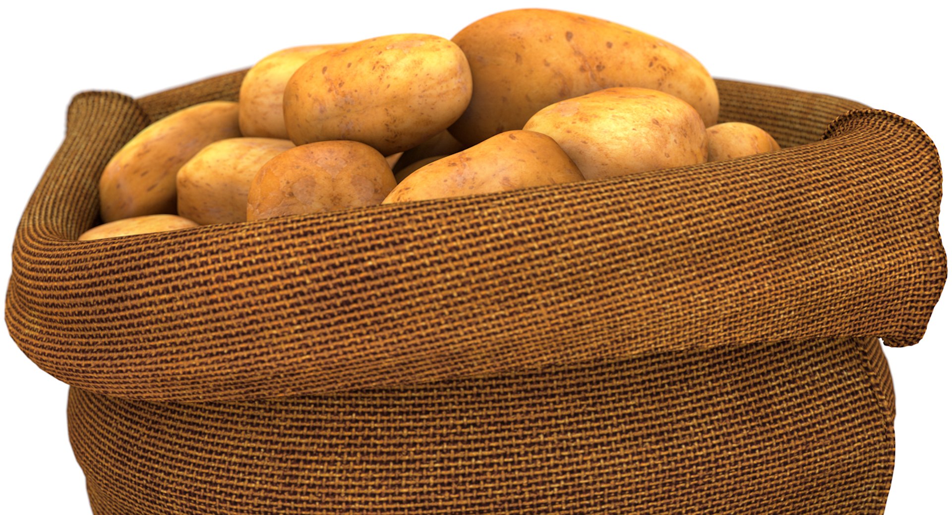 3d Modeled Sack Potatoes Model