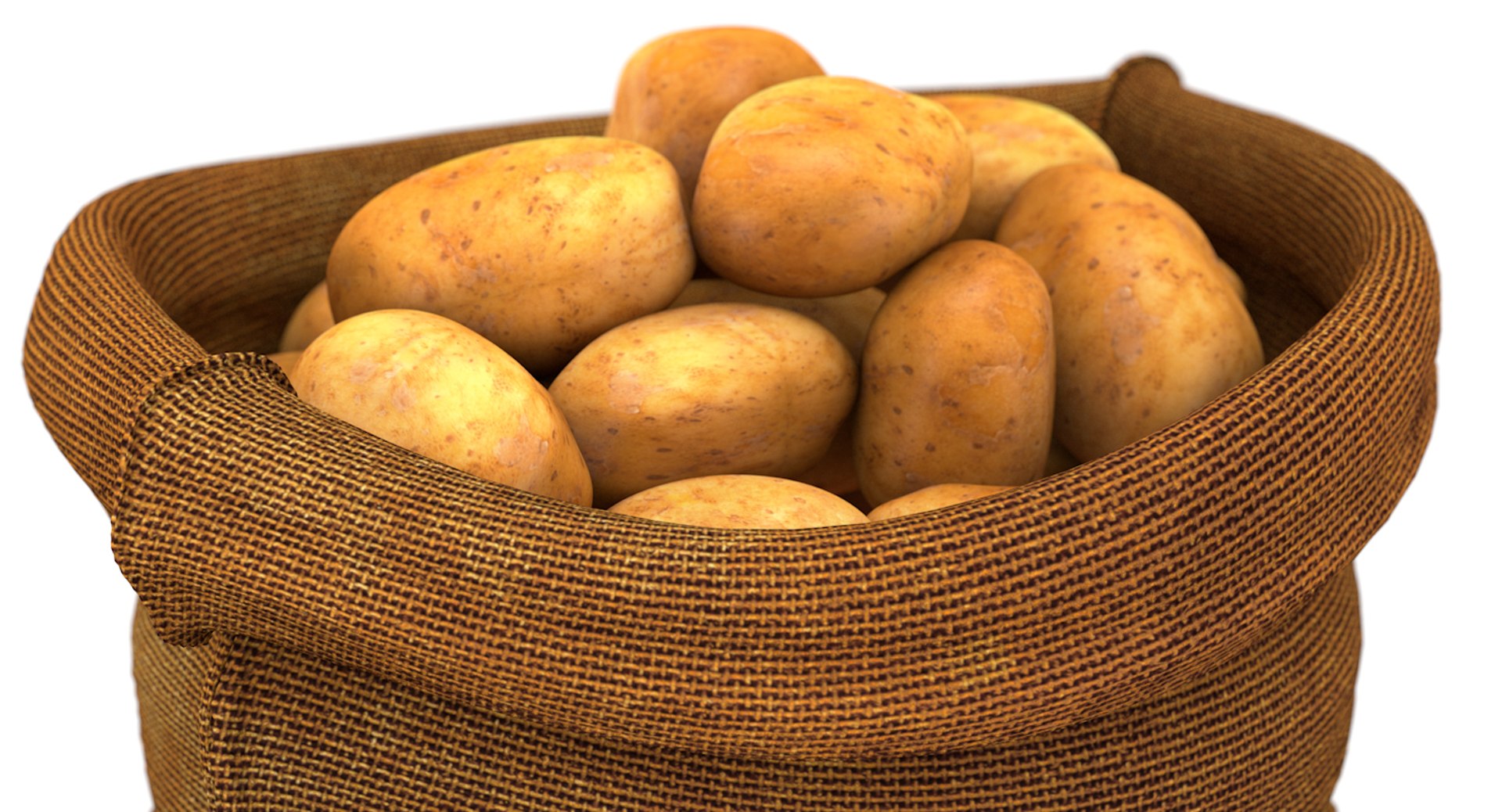 3d Modeled Sack Potatoes Model