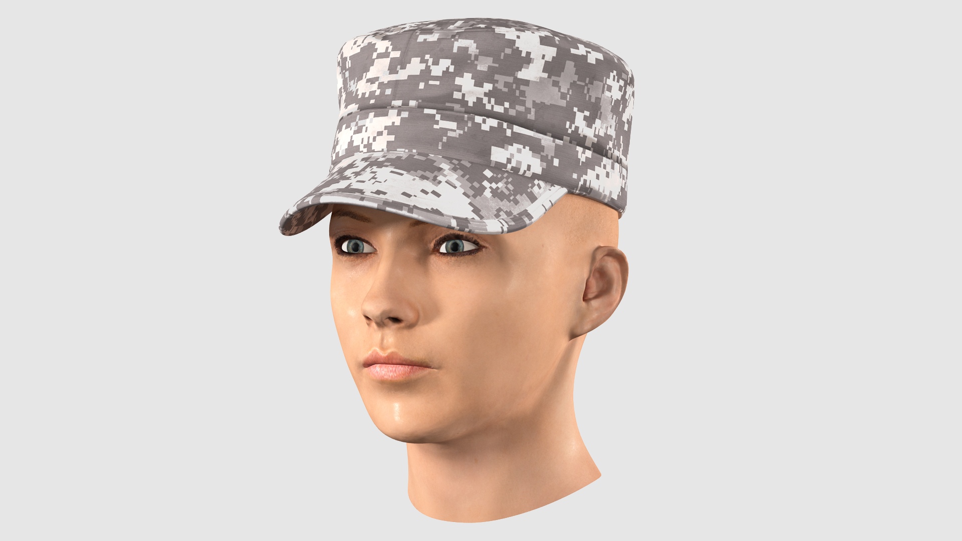 3D female soldier head model - TurboSquid 1689535