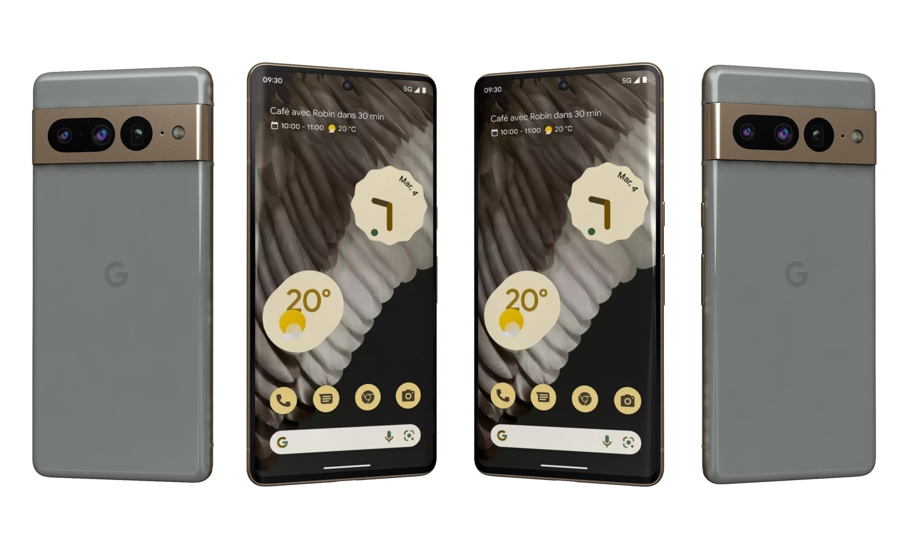 3D Model Google Pixel 7 Pro Hazel - TurboSquid 1974851