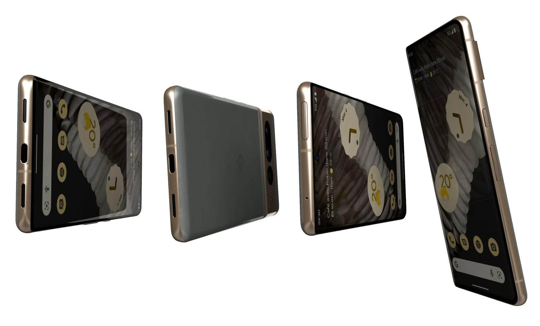 3D Model Google Pixel 7 Pro Hazel - TurboSquid 1974851