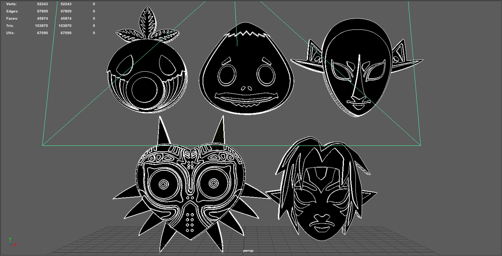 Zelda mask 3D model - TurboSquid 1630335