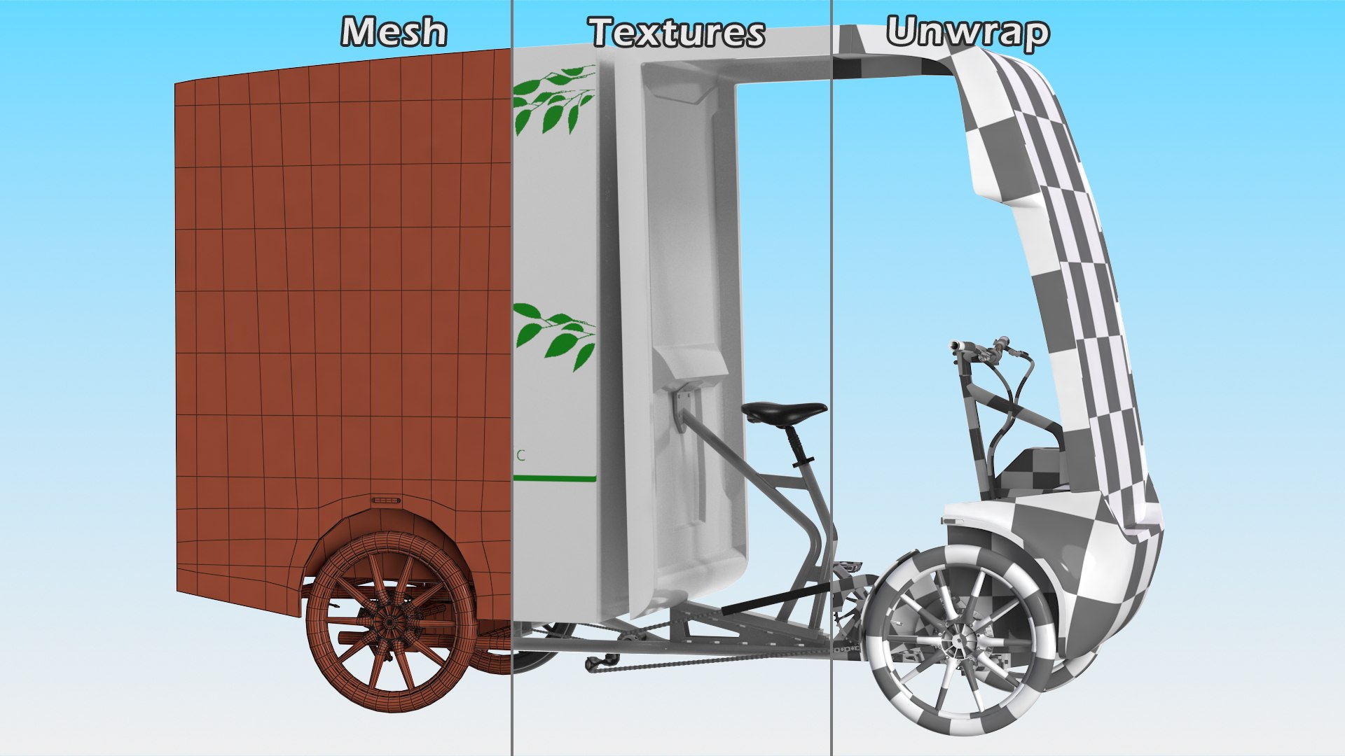 Cargo Bike EAV DPD Rigged For Cinema 4D 3D - TurboSquid 2193930
