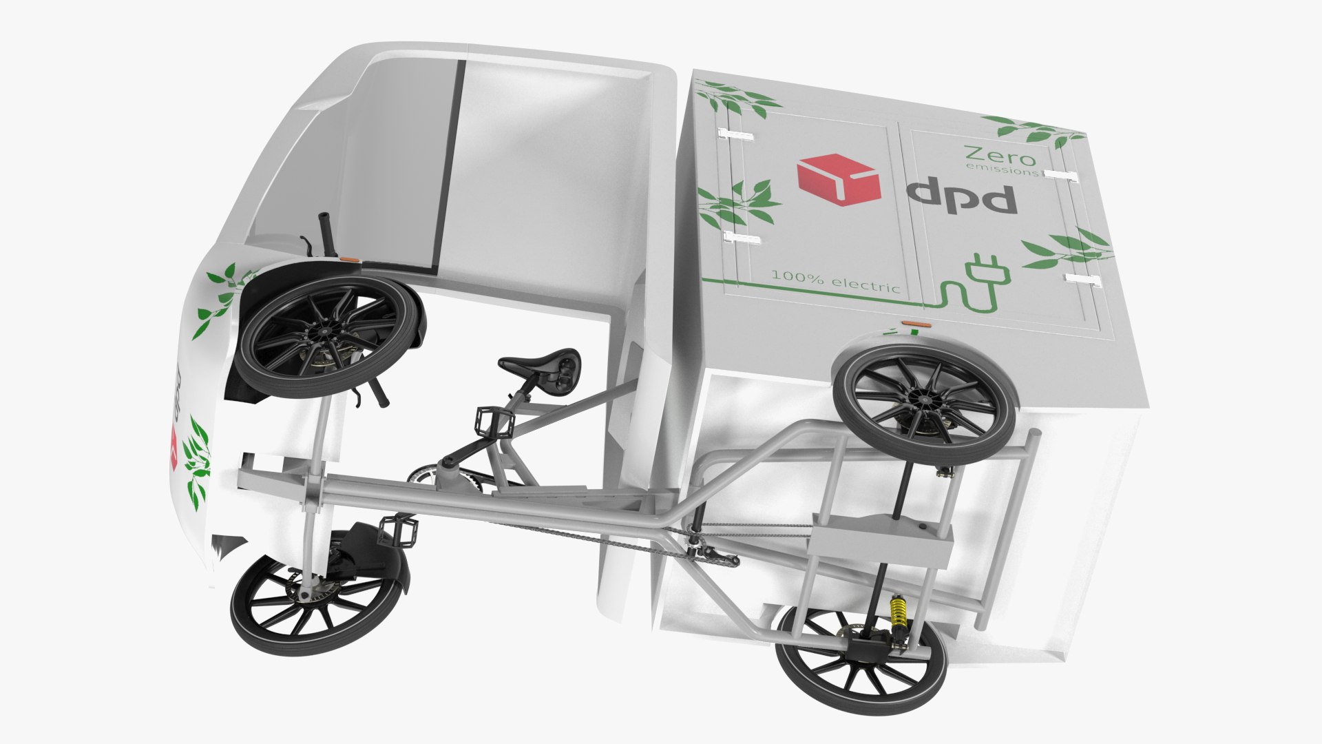 Cargo Bike EAV DPD Rigged For Cinema 4D 3D - TurboSquid 2193930