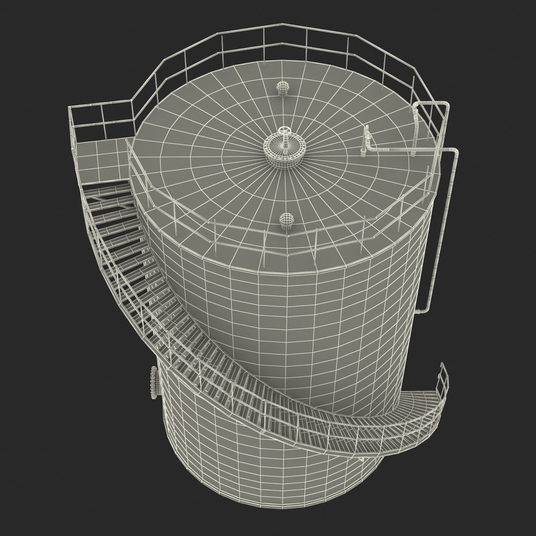 3d oil storage tank model