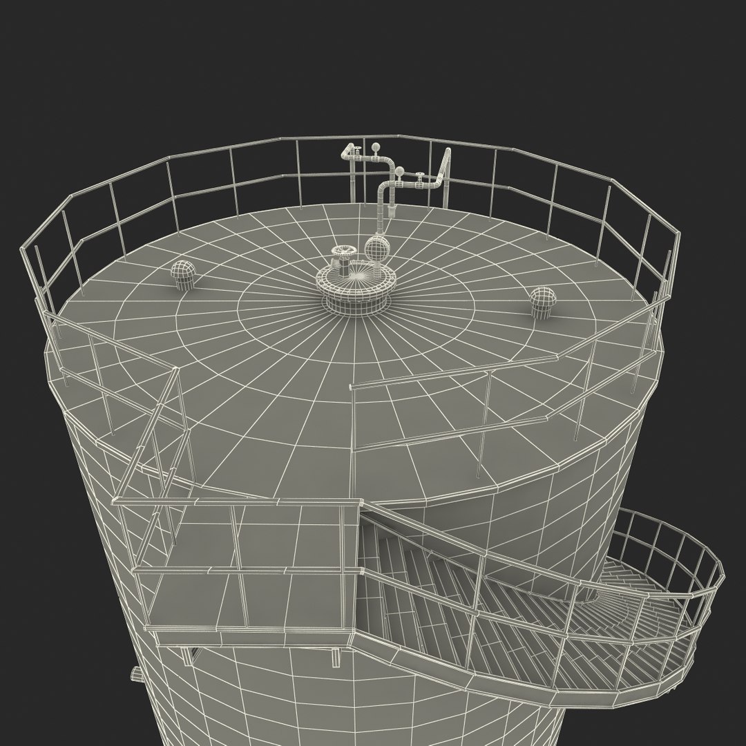 3d oil storage tank model