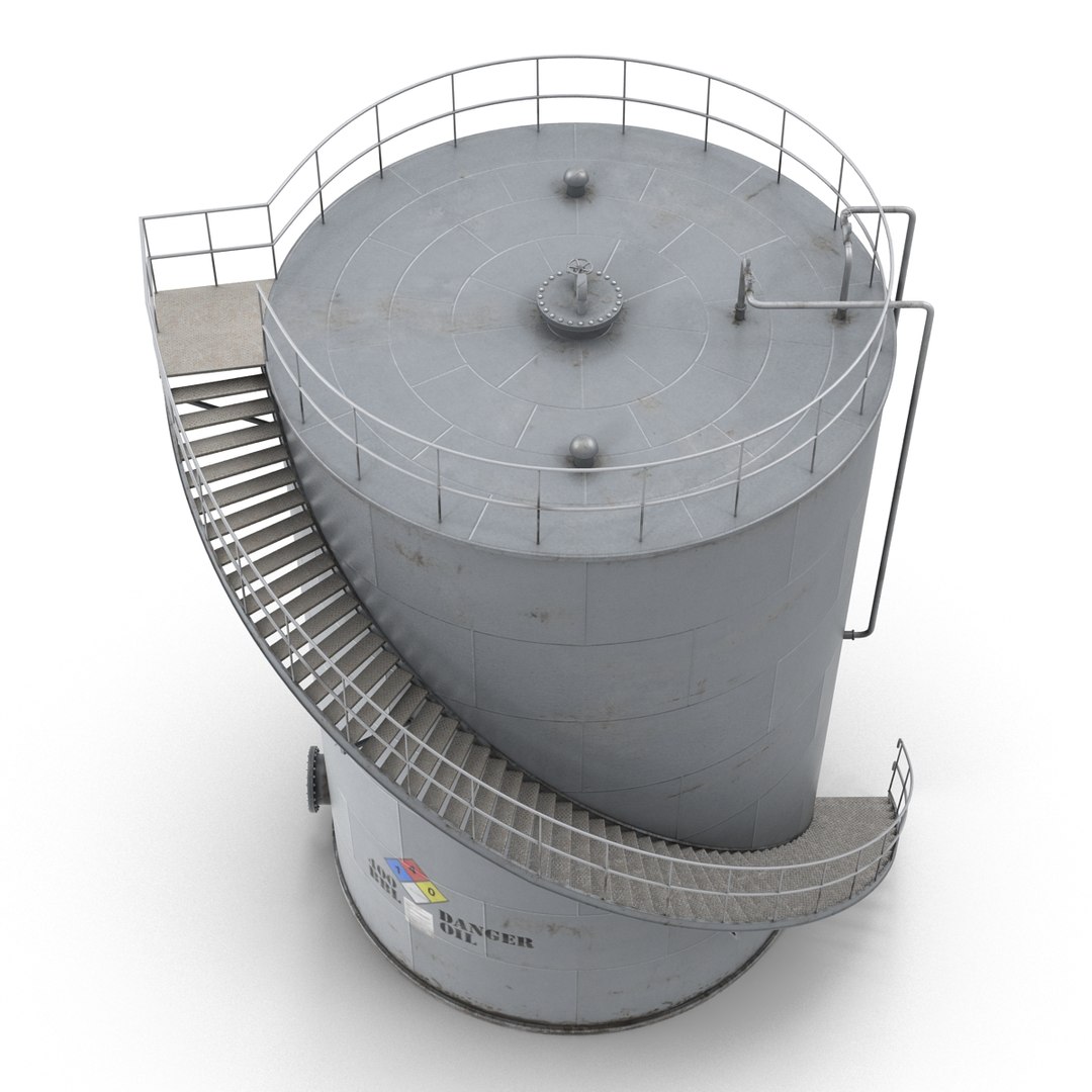 3d Oil Storage Tank Model