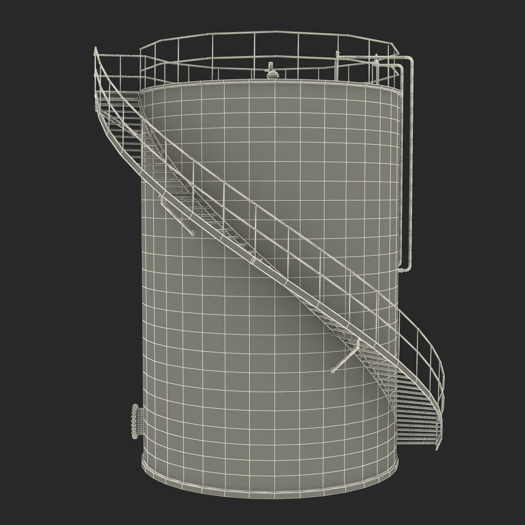 3d oil storage tank model