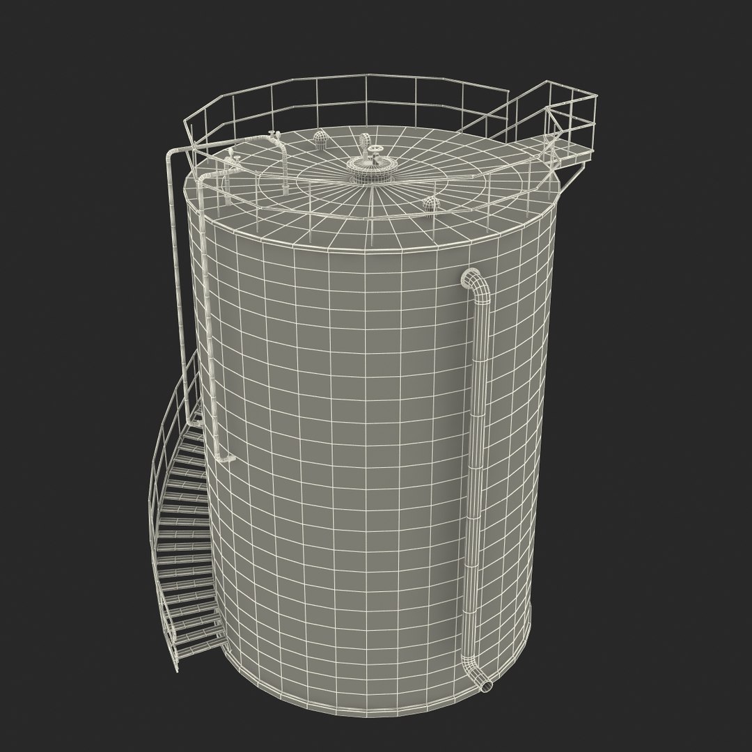 3d oil storage tank model