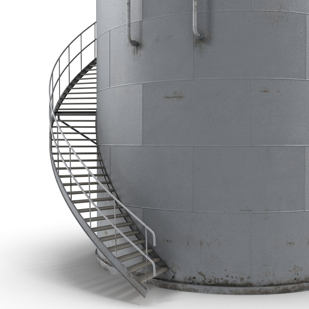3d oil storage tank model