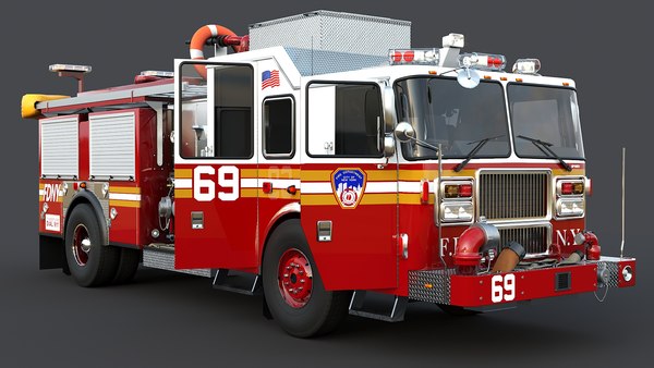 Fire Truck Engine FDNY 3D model - TurboSquid 1814644