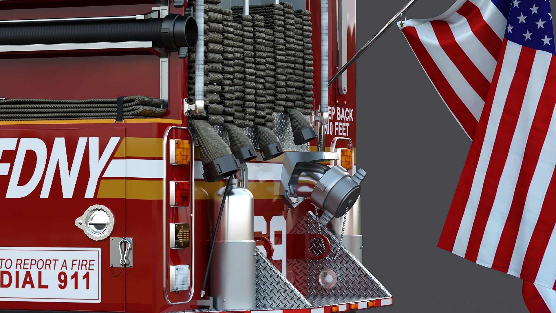Fire Truck Engine FDNY 3D model - TurboSquid 1814644