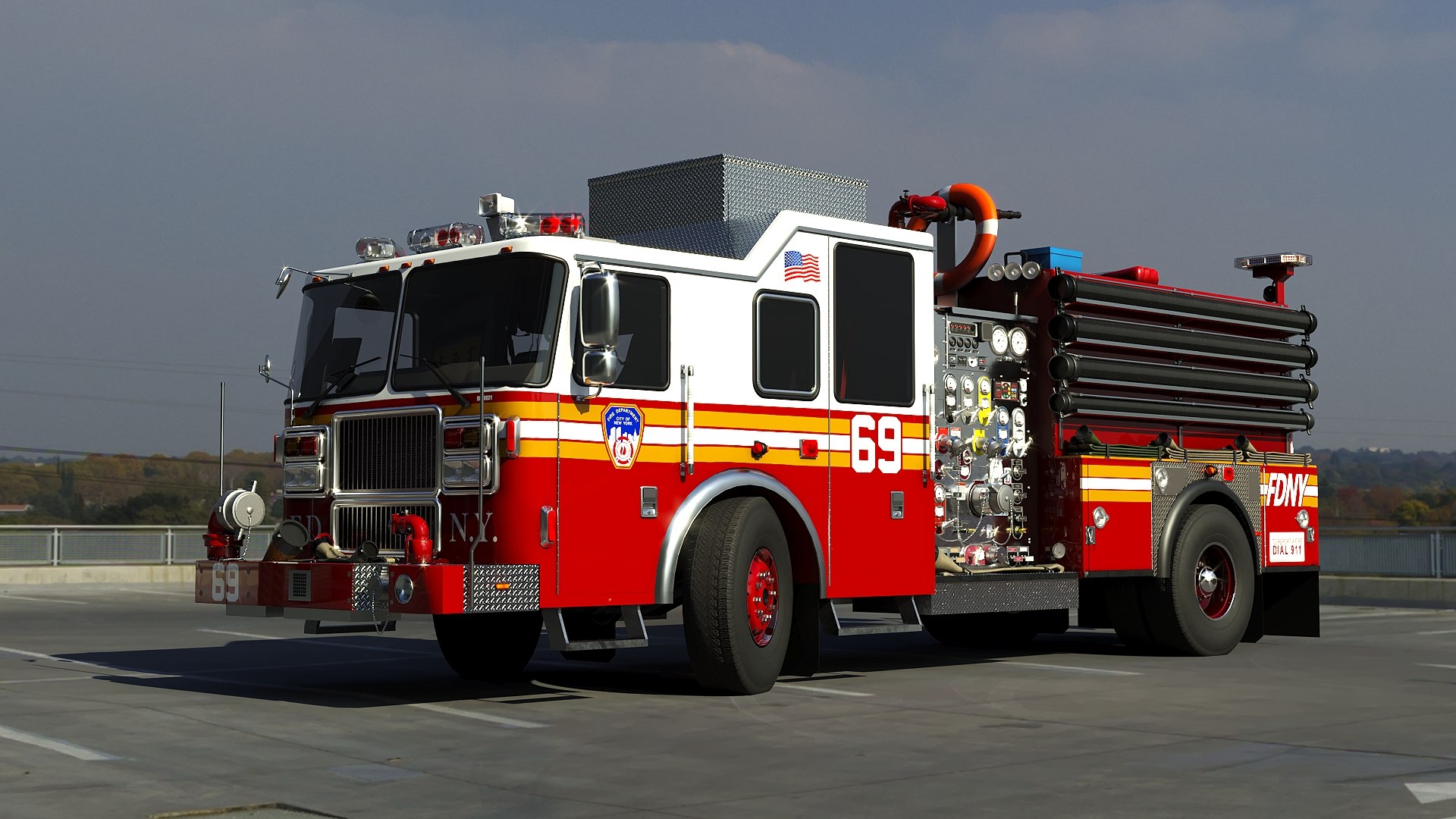 Fire Truck Engine FDNY 3D model - TurboSquid 1814644