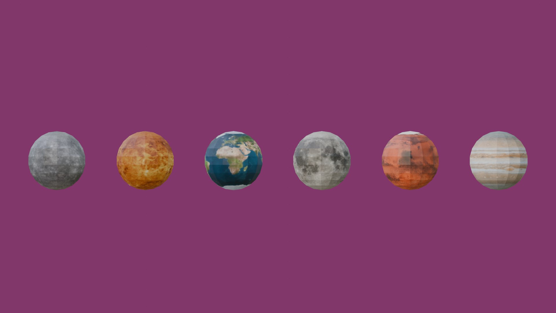 3D PLANETS - LOW POLY - PS1 RETRO STYLE Model - TurboSquid 2422975