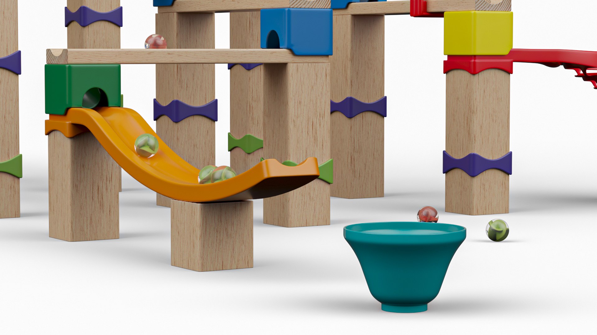 Wooden Marble Run Construction Set 3D Model - TurboSquid 2314694