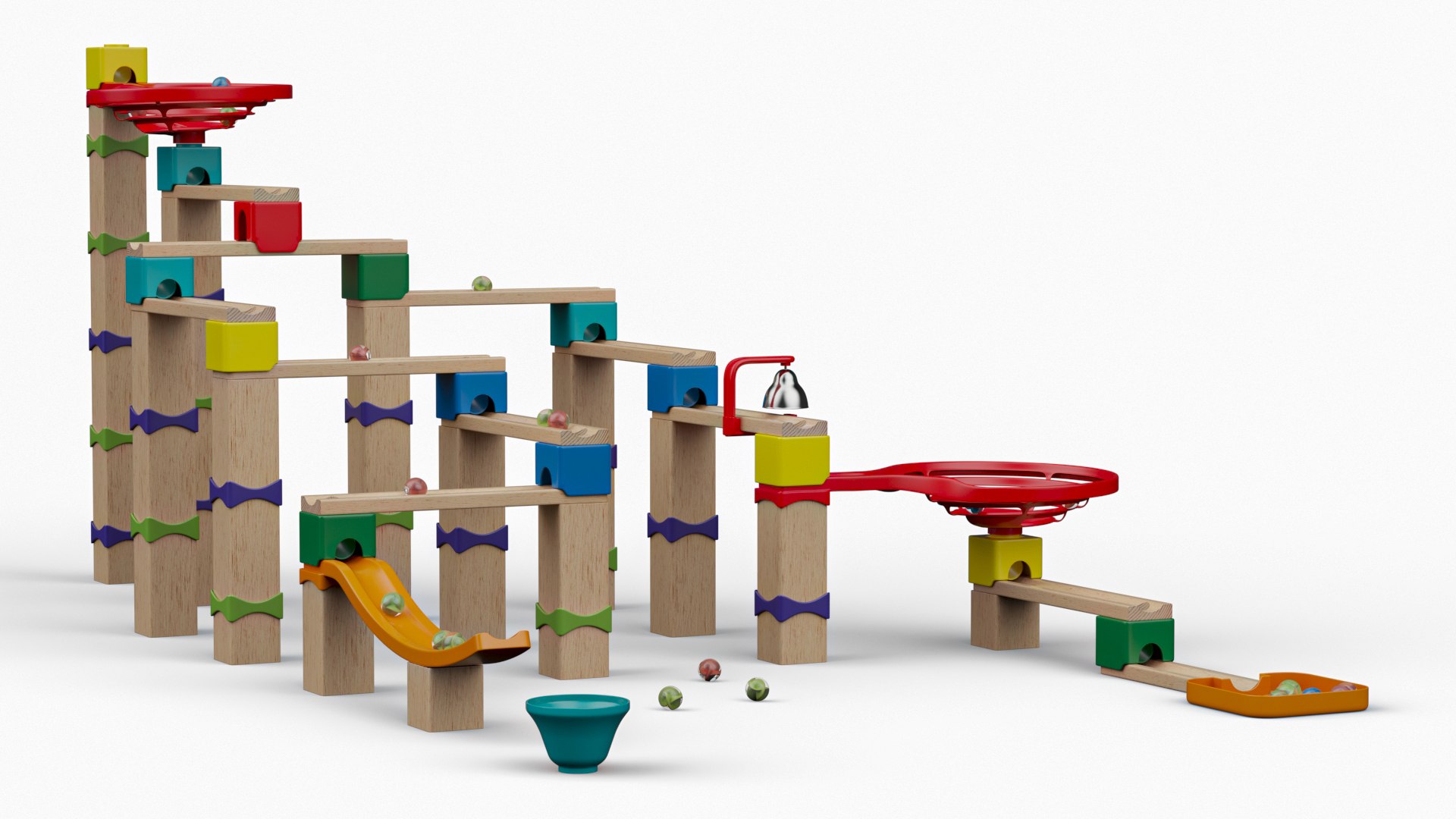 Wooden Marble Run Construction Set 3D Model - TurboSquid 2314694