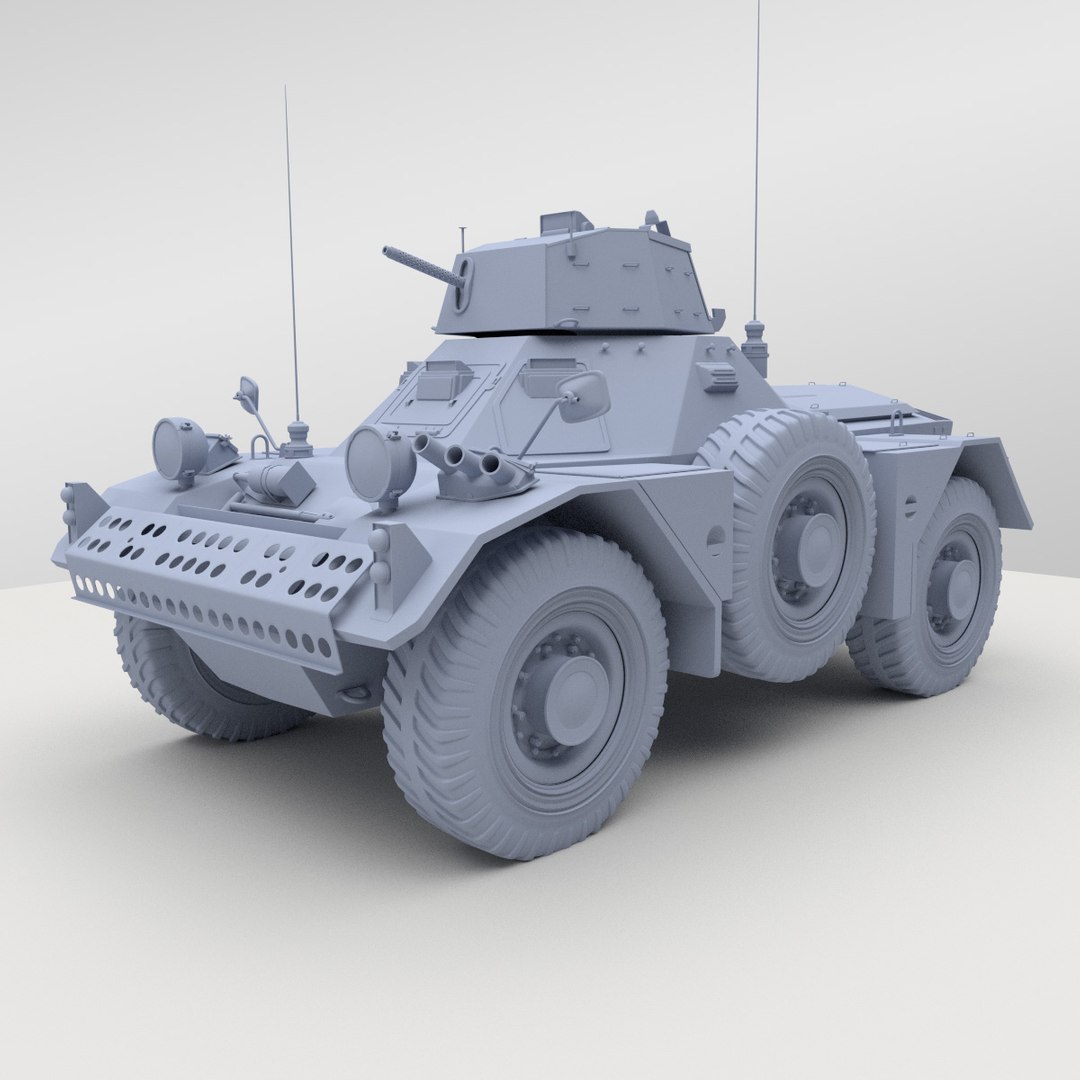 3d Daimler Ferret Armoured Car Model