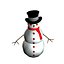 3d snow man rigged animation