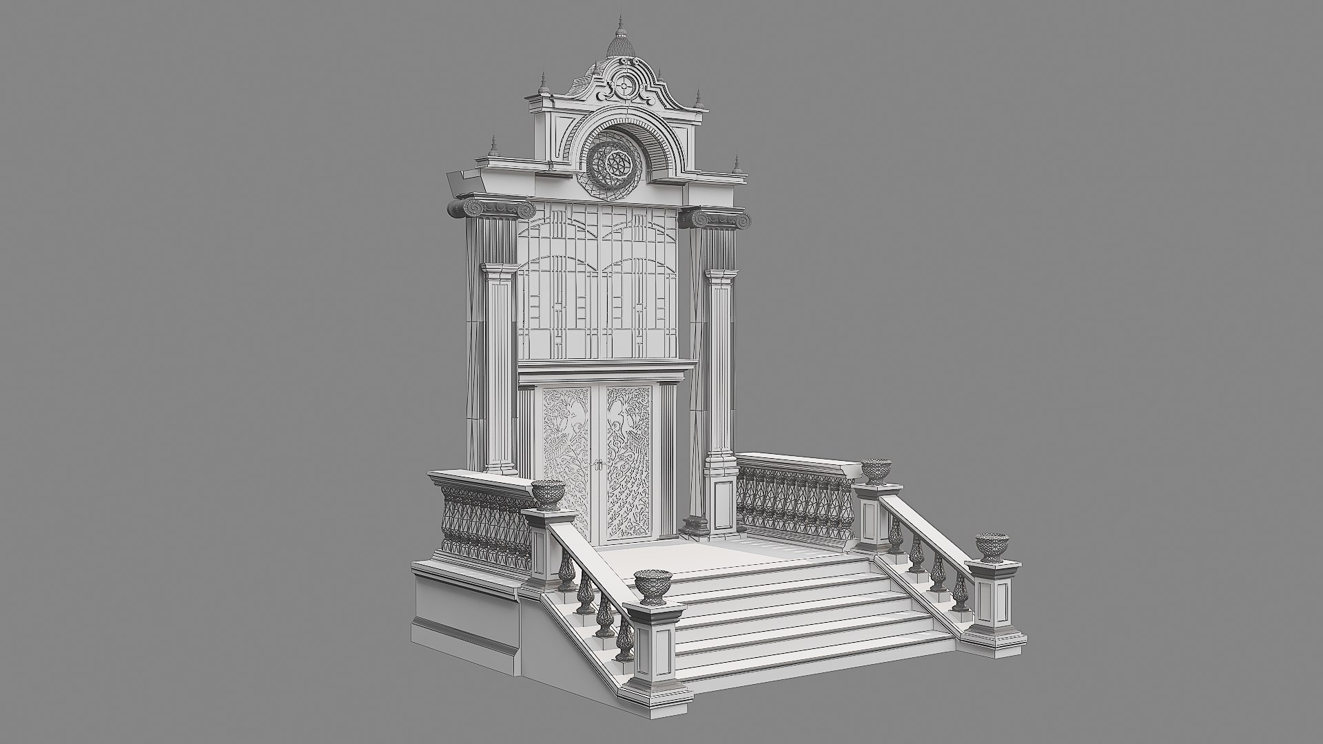 Classic Door Gate 2 3D model - TurboSquid 1941366