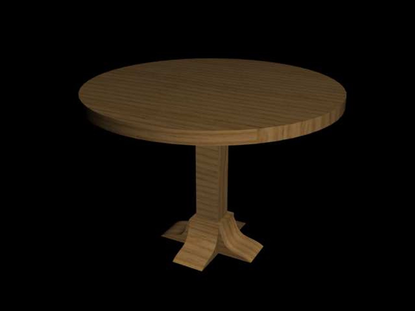 3d oak table model