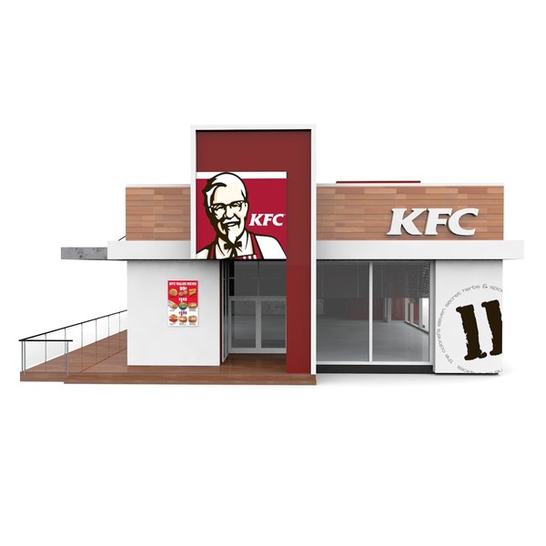 modelo 3d KFC Big Drive Thru - TurboSquid 1159902