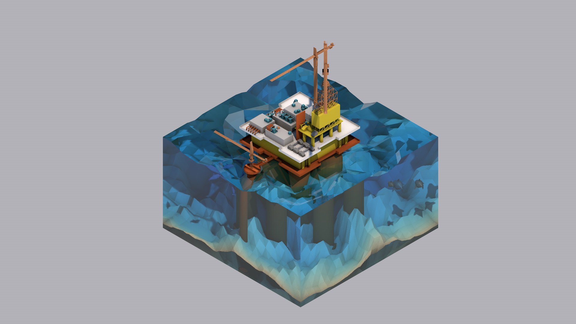 Oil Rig C4d