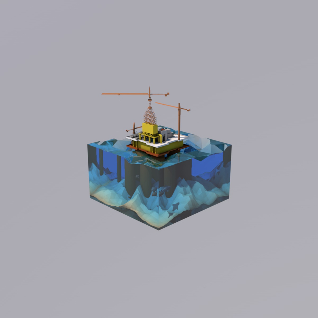 Oil Rig C4d