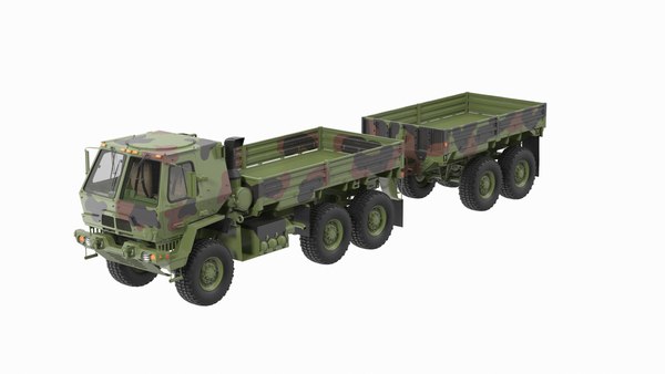 하락 측 트레일러 M1092 위장을 가진 Oshkosh FMTV 위장 화물 트럭 6x6 3D 모델 - TurboSquid 1767405