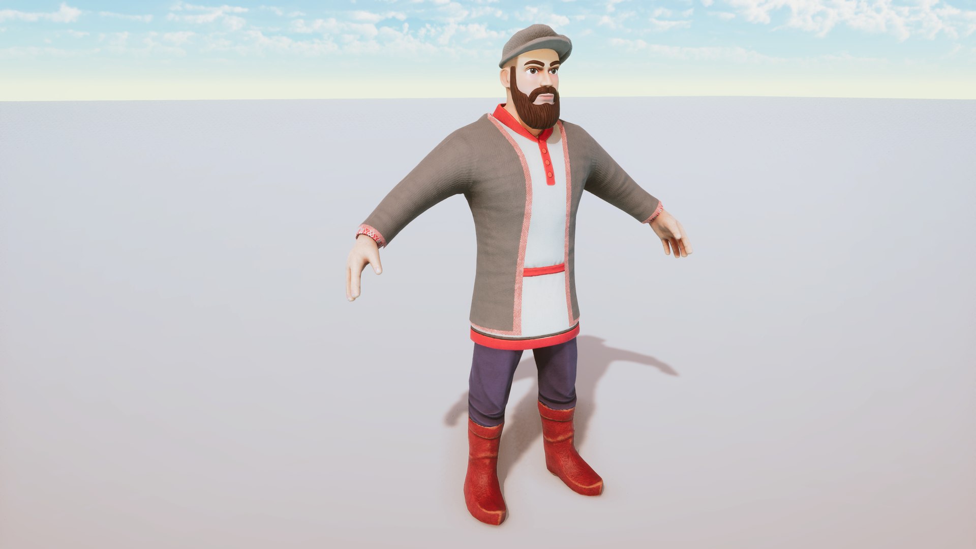 Stylized Medieval People Male Kit Rigged with Shape Keys 3D model ...
