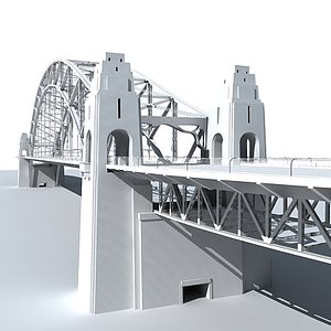 futuristic bridge 3d model