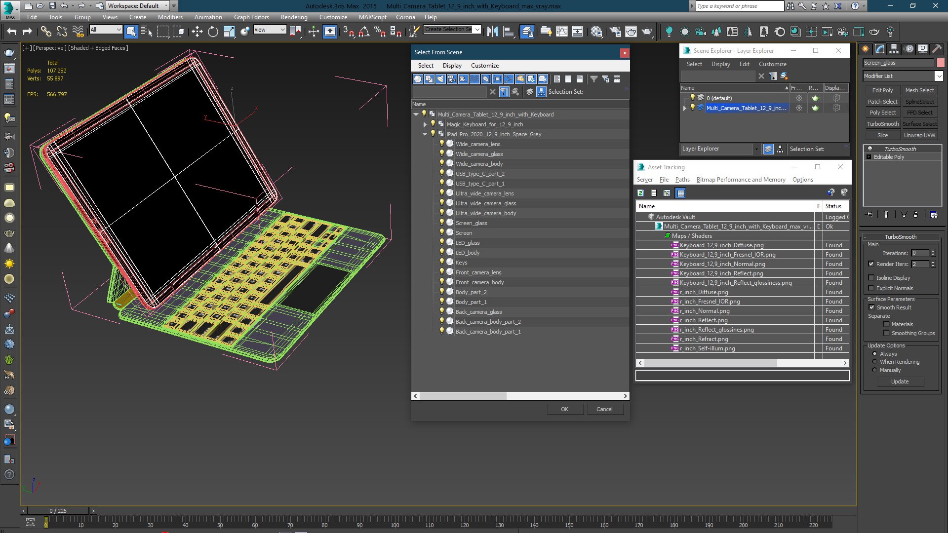 Multi Camera Tablet 12 3D Model - TurboSquid 1561797