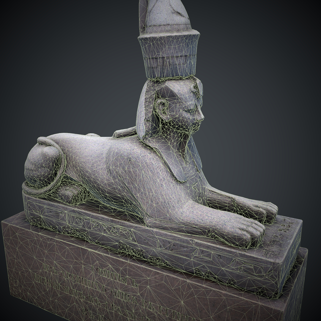 3D model statue egyptian sphinx - TurboSquid 1667535