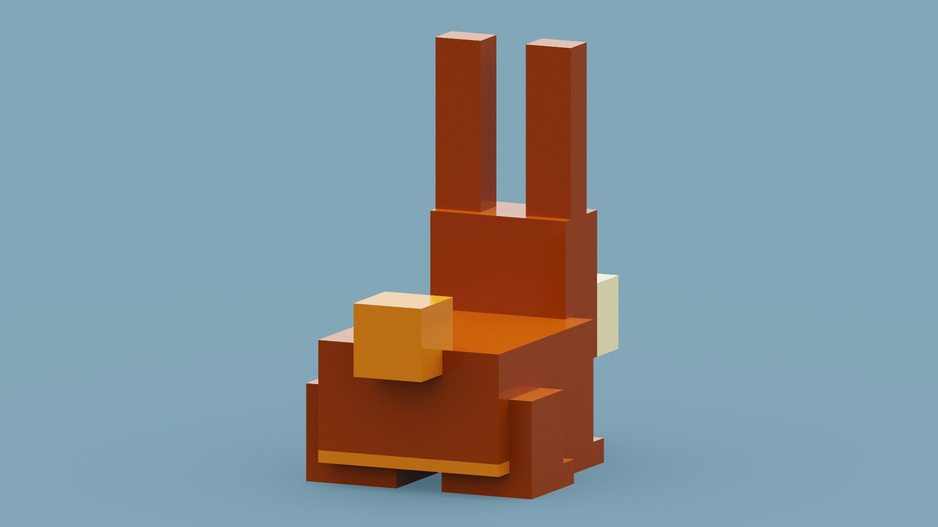 3D Model Voxel Brown Rabbit - TurboSquid 1979374