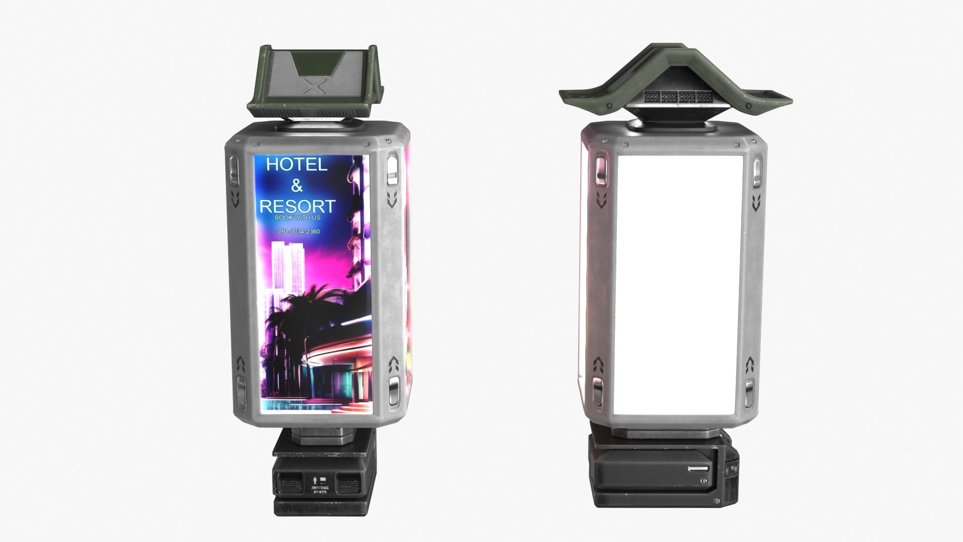 Sci-fi Billboard Sign V2 3D Model - TurboSquid 2133770