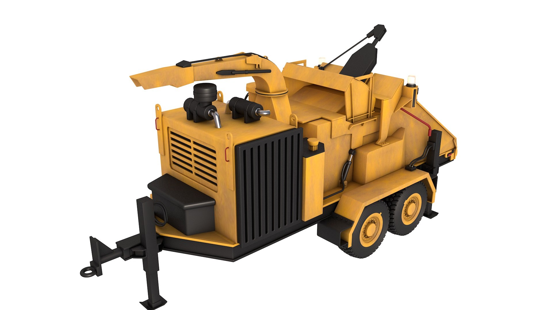 Towed Wood Chipper 3D Model - TurboSquid 2217380