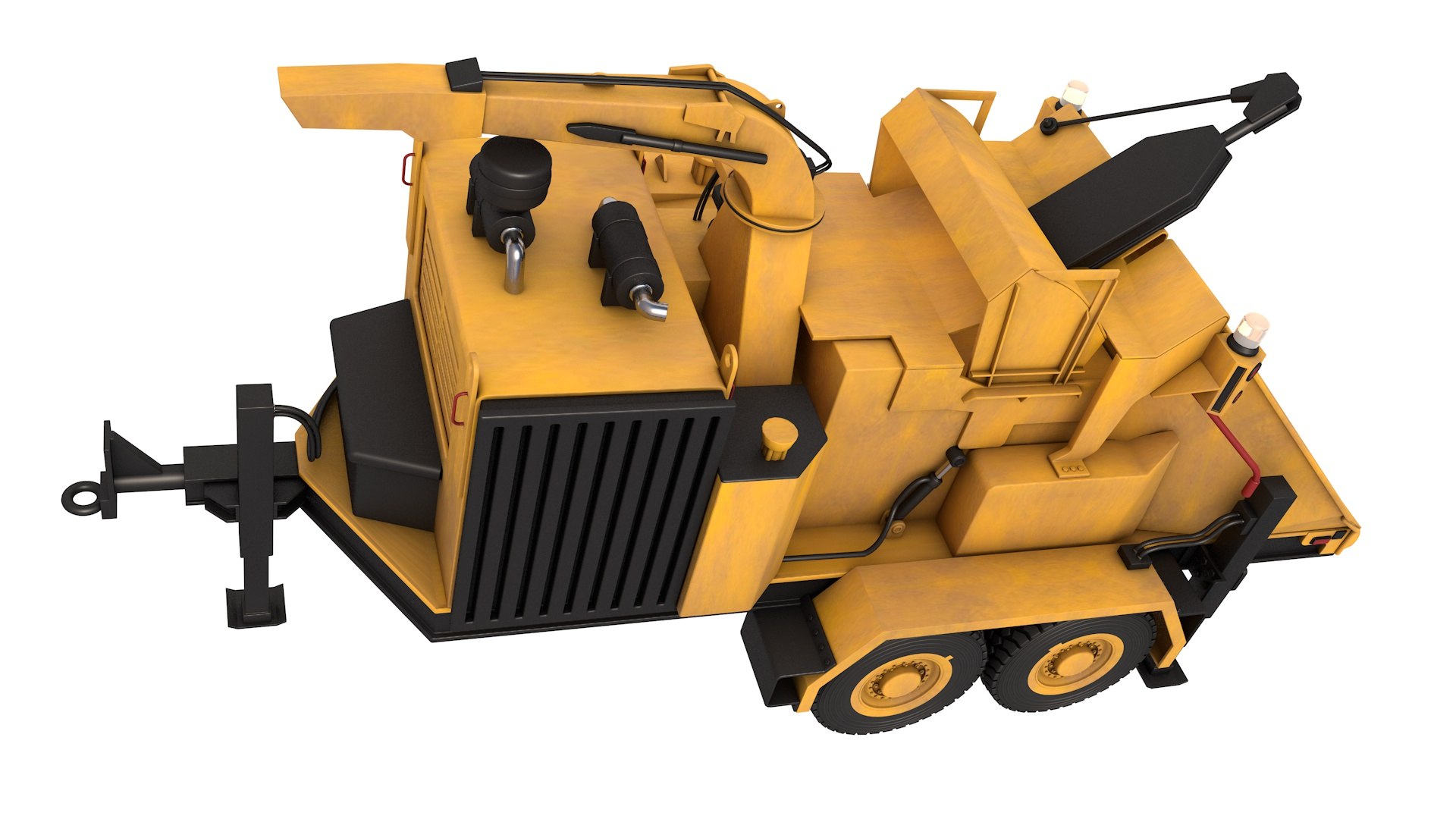 Towed Wood Chipper 3D Model - TurboSquid 2217380