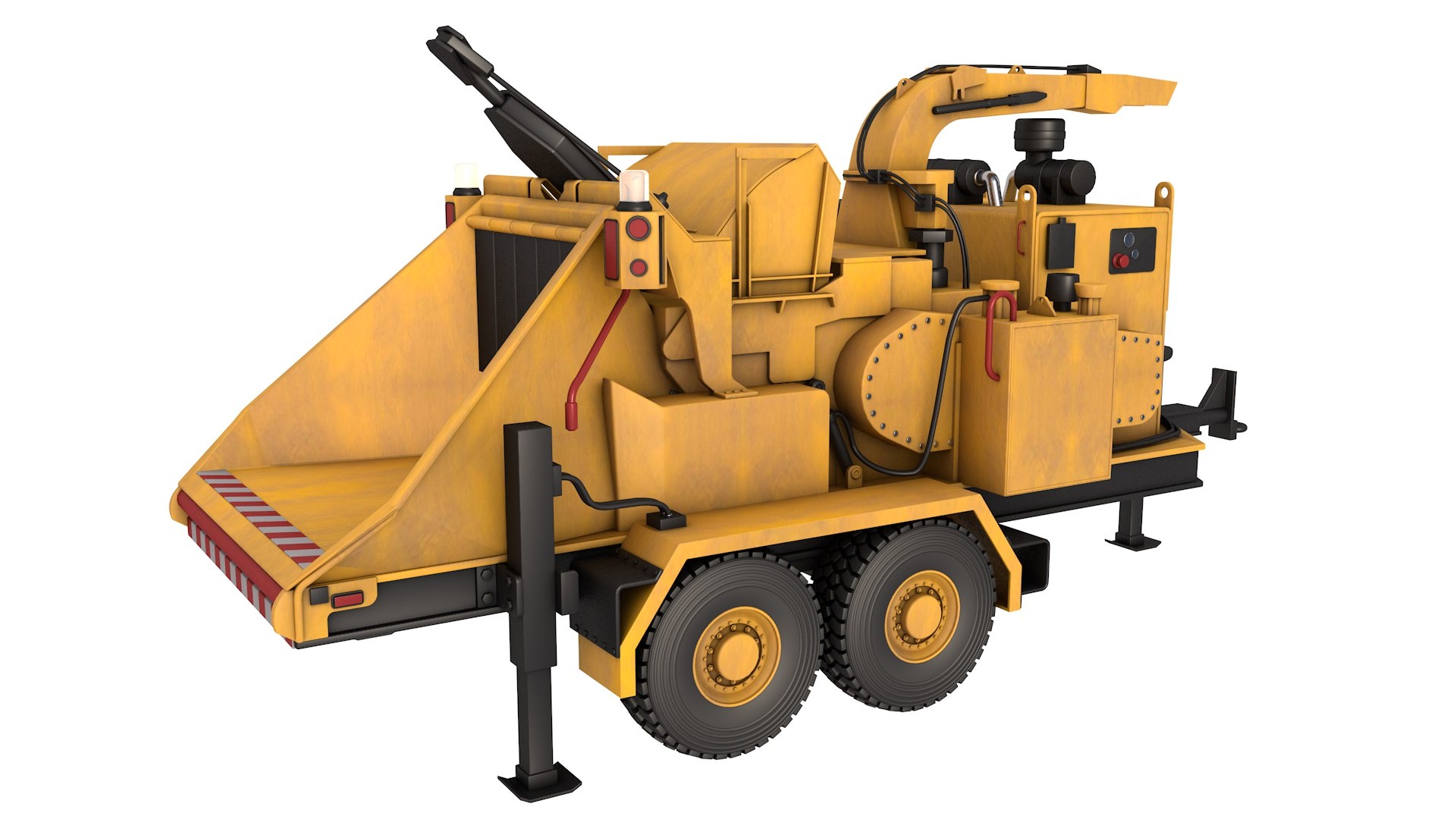 Towed Wood Chipper 3D Model - TurboSquid 2217380