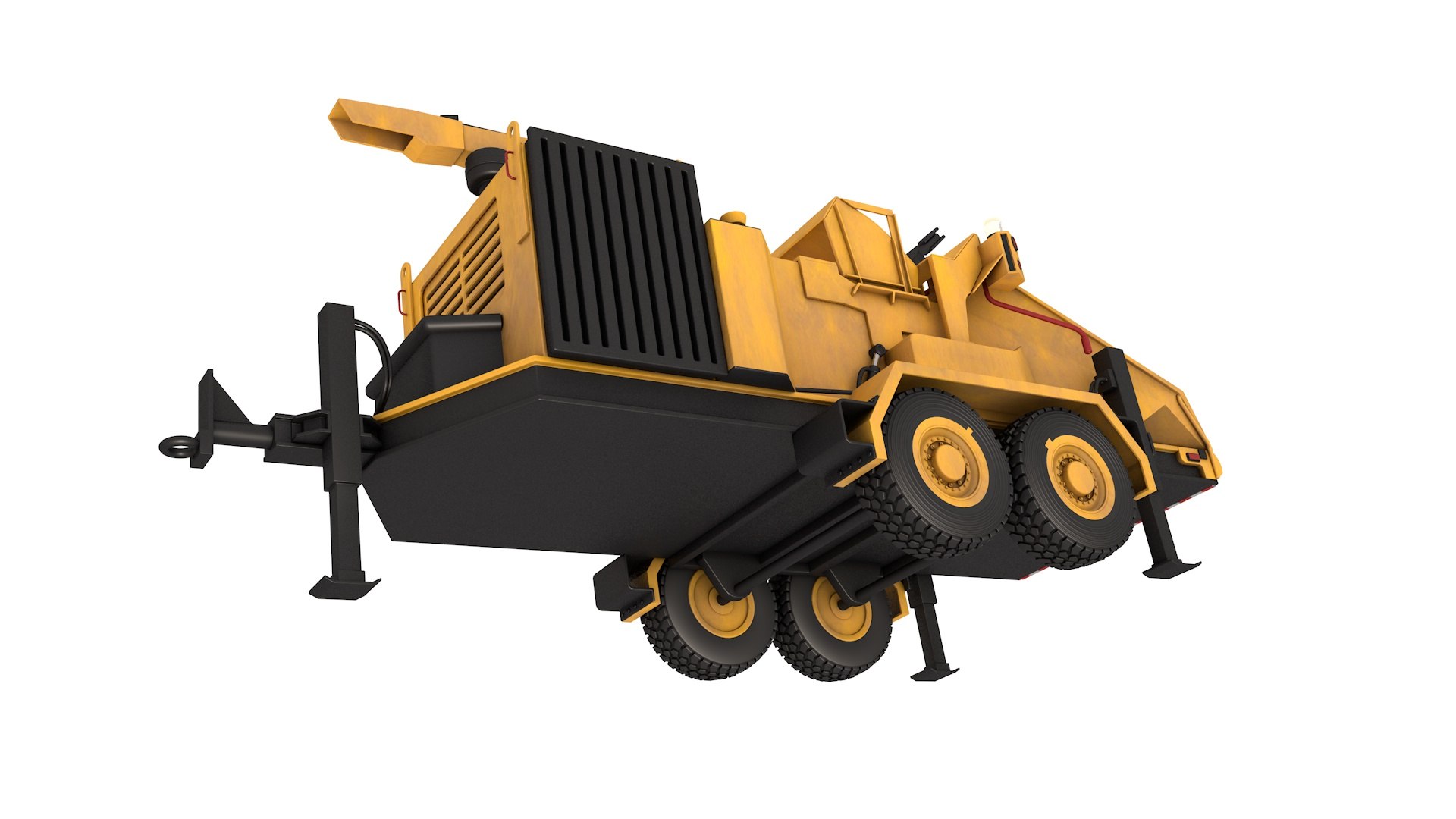 Towed Wood Chipper 3D Model - TurboSquid 2217380