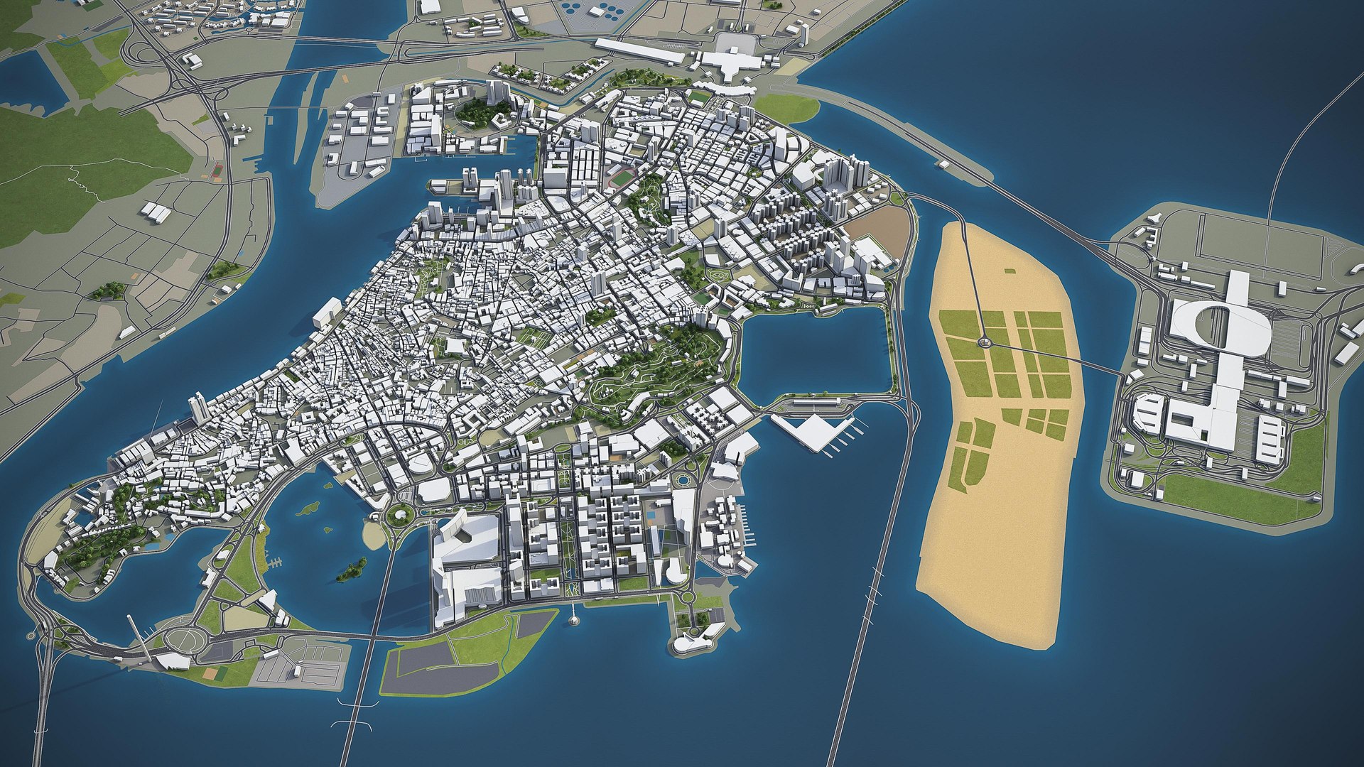 Macau Surrounding - 3D Model - TurboSquid 1471399