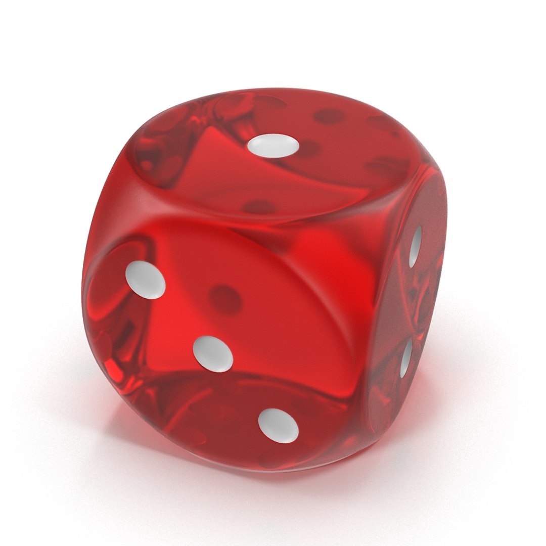3D Dice Red Transparent Model - TurboSquid 1244471