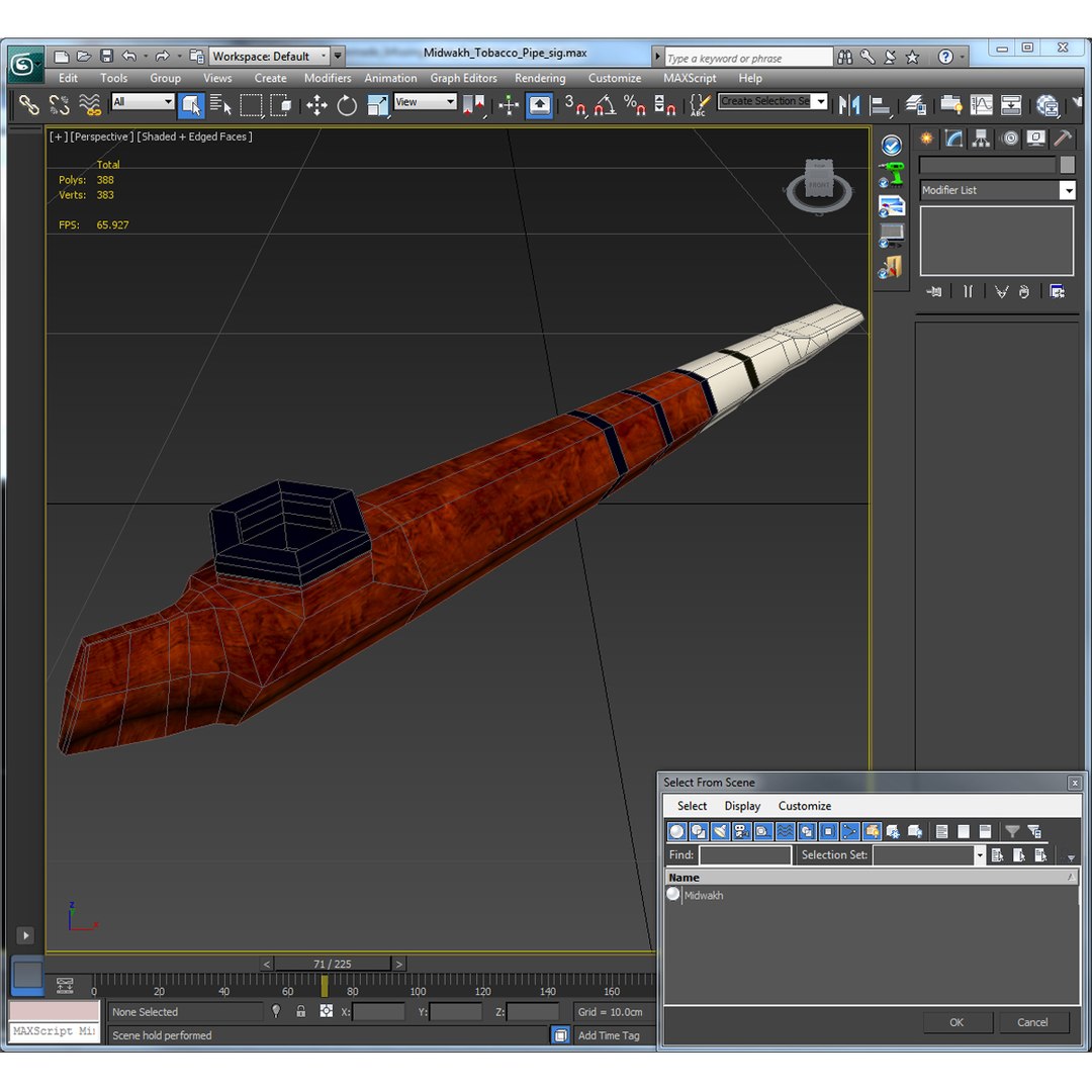 3d Model Midwakh Tobacco Pipe