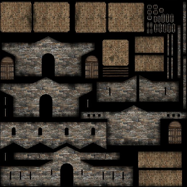 3d ready medieval church model