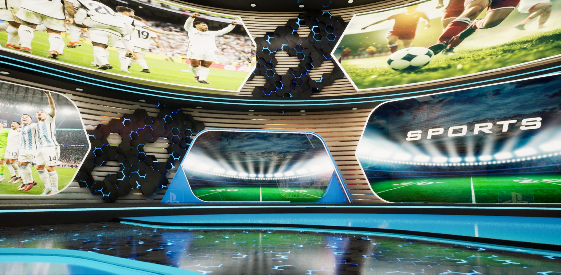 Studio TV Virtual Production Sports 3D Model - TurboSquid 2338588