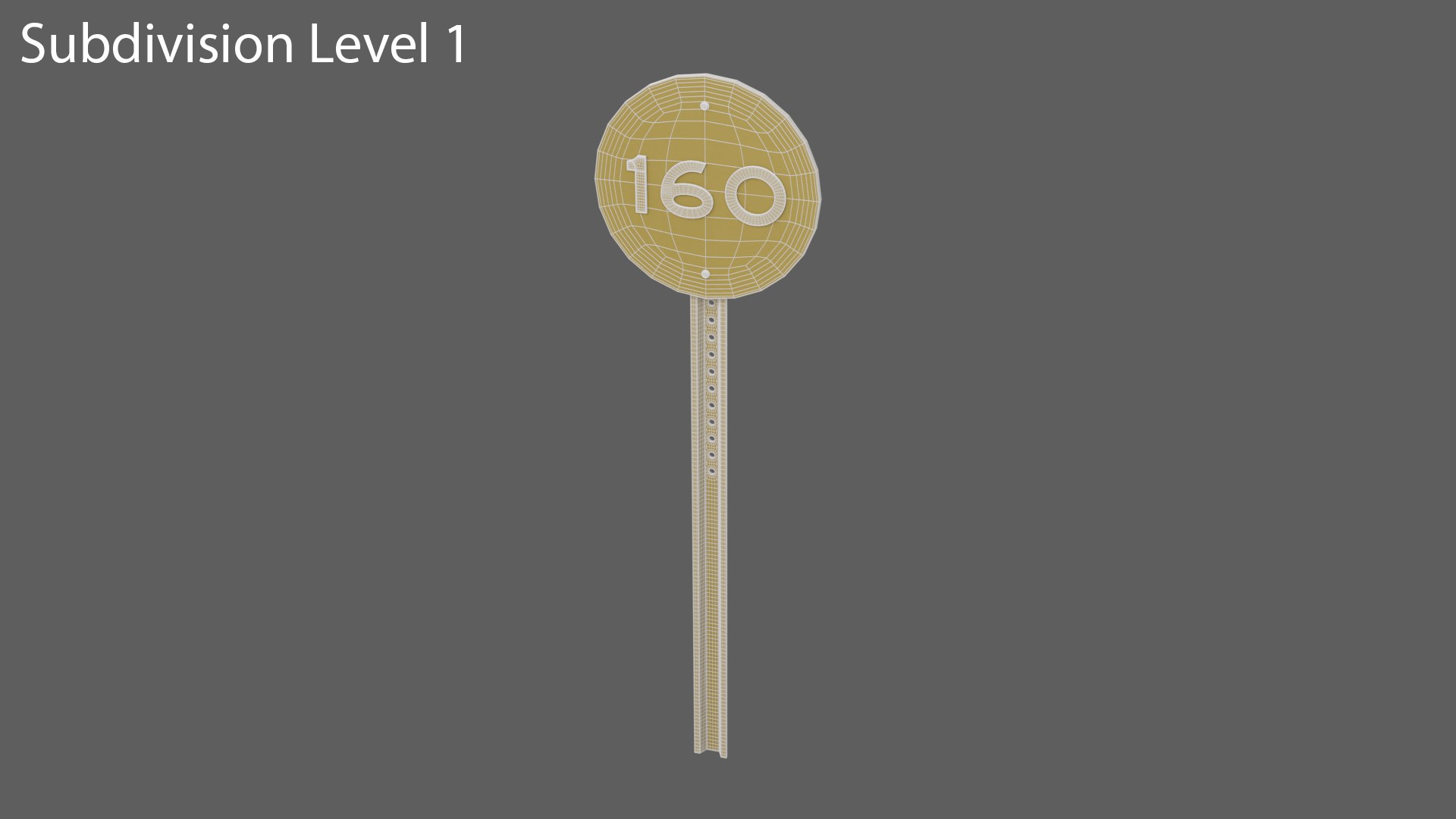 3D Speed Limit Road Sign 160 Model - TurboSquid 2227989