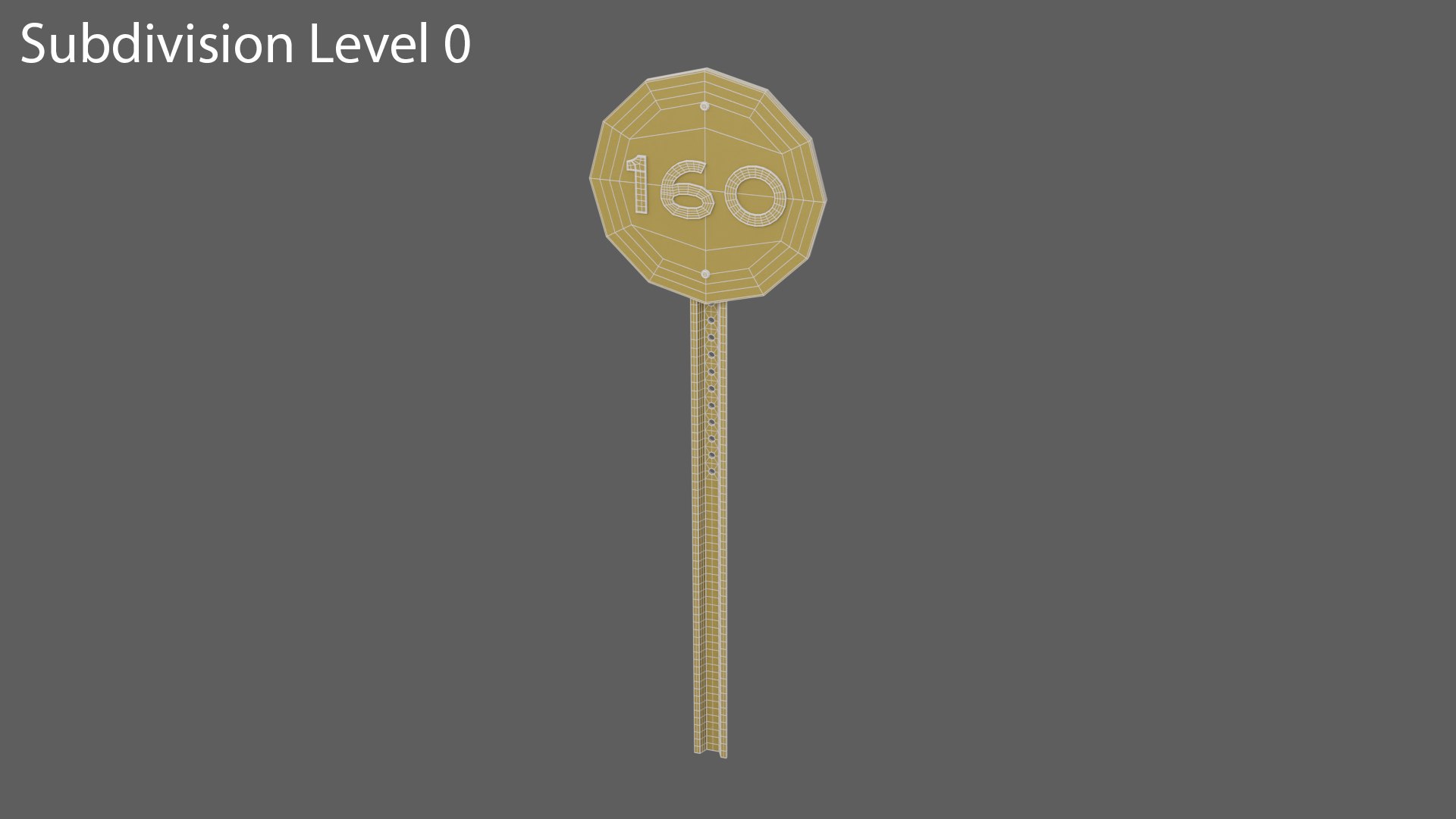 3D Speed Limit Road Sign 160 Model - TurboSquid 2227989