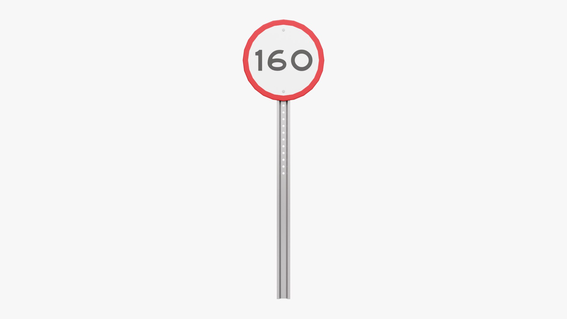 3D Speed Limit Road Sign 160 Model - TurboSquid 2227989