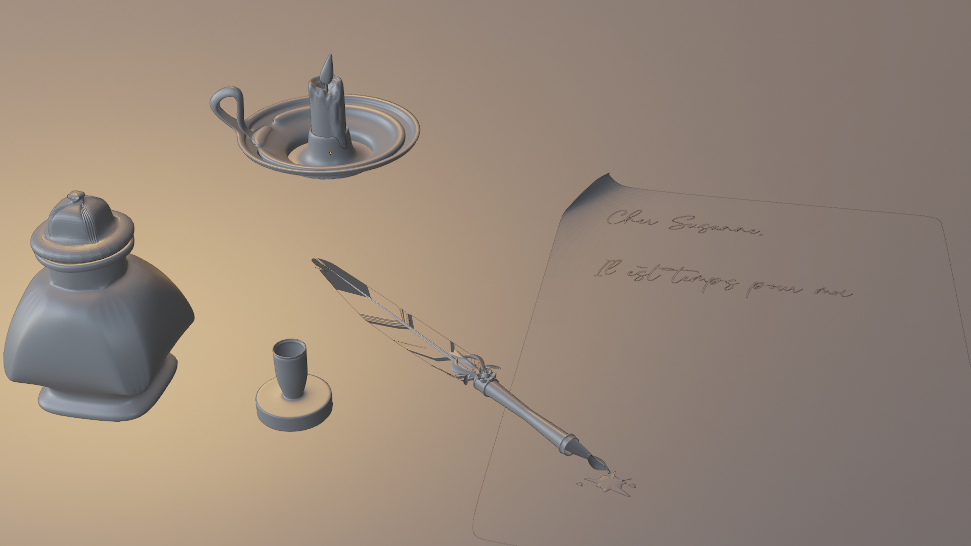 3D model calligraphy - TurboSquid 1683570